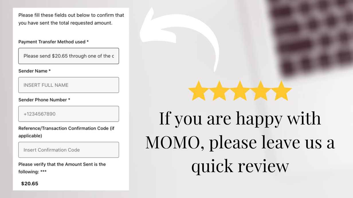 If you are happy with MOMO, please leave us a review so more people can ...